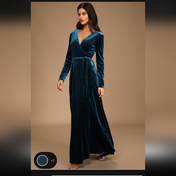 Lulus | Dresses | Lulus Jacinda Velvet Wrap Maxi Dress | Poshmark